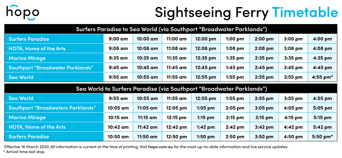 Book Tickets To Hopo - Gold Coast's Hop On Hop Off Ferry [2022 Update ...